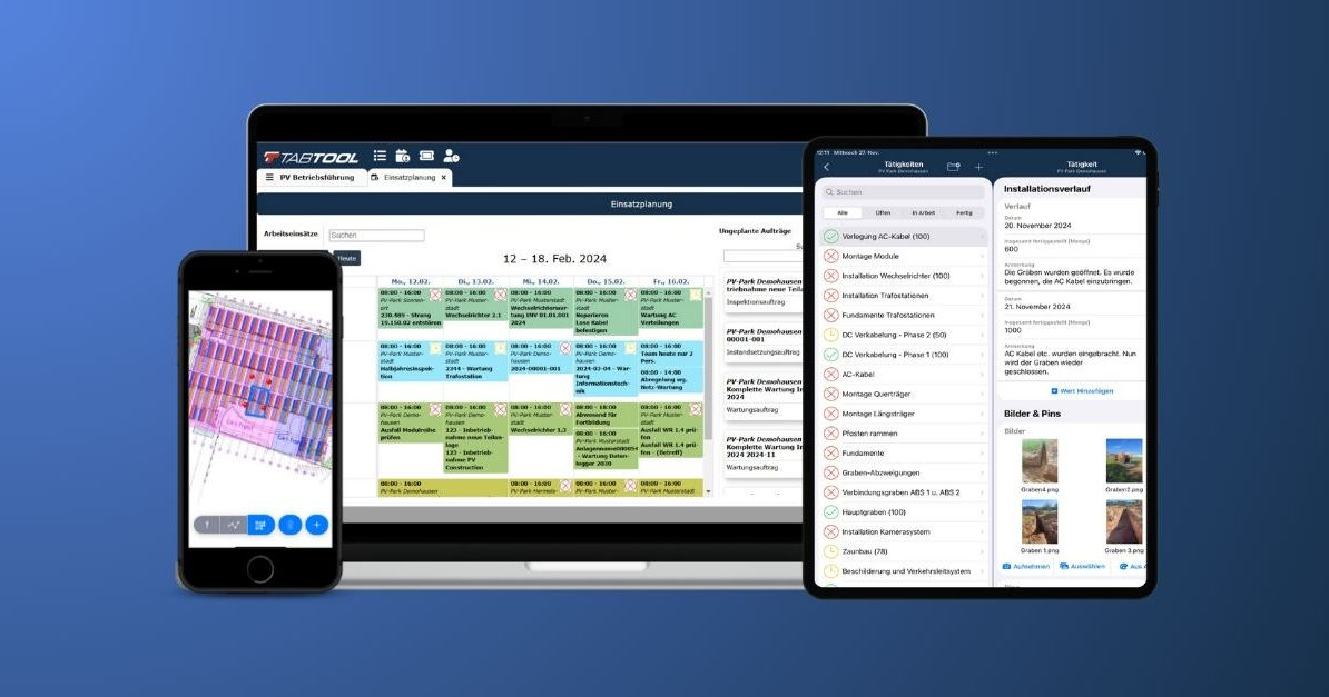 The PV Construction Management Software for Solar Professionals: TabTool PV